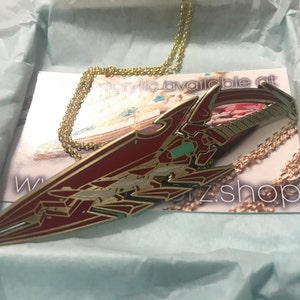 Pyra Mythra and Pneuma Metal Enamel Necklace Keychain or Pin From ...