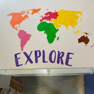 World Map Stencil Reusable Map of the World, World Map Stencil, Large ...