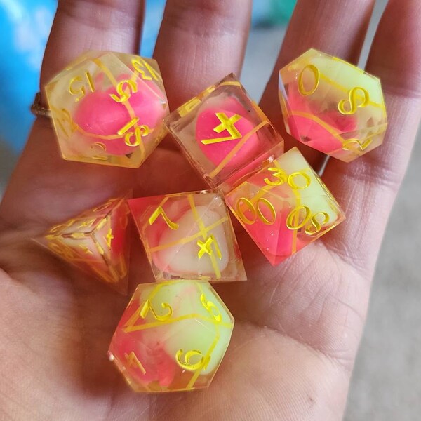 Patchwork Circus - Dnd Single D20 - Sharp Edge Polyhedral Handmade ...