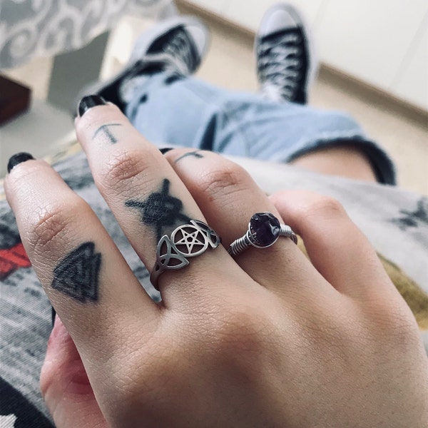 Rough Stone Ring/ Raw Crystal Ring - Etsy