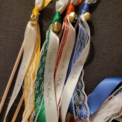 100 Wedding Wands Send off Ideas Ceremony Exit Wedding Ribbon Favors ...