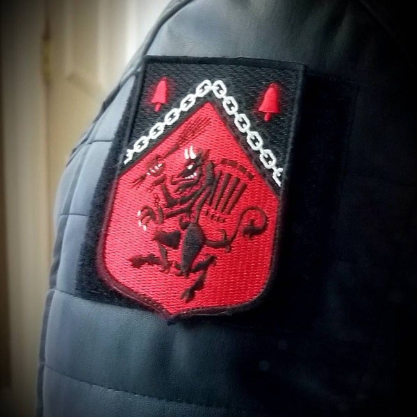 Krampus Rampant Heraldic Shield Embroidered Patch | Krampus | Krampus ...