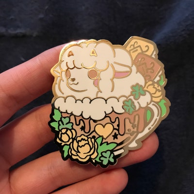 SECONDS Wooloo Enamel Pin Pokemon Pin Latte Coffee Drink Pin Sword and ...