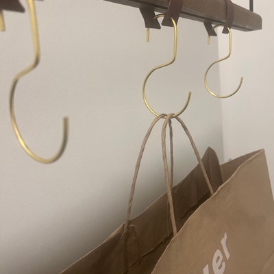 Kitchen S Hooks Leather Wardrobe Coat Hook Pan Hook Genuine Leather ...