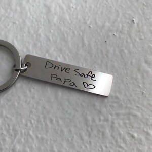 Actual Handwriting Keychain Custom Personalized Keychain for Women Men ...