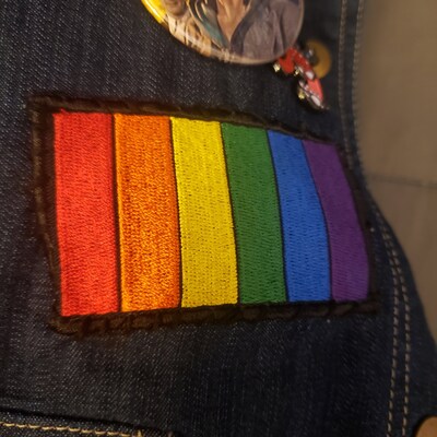 Gay Pride Rainbow Flag Embroidered Patch - Etsy