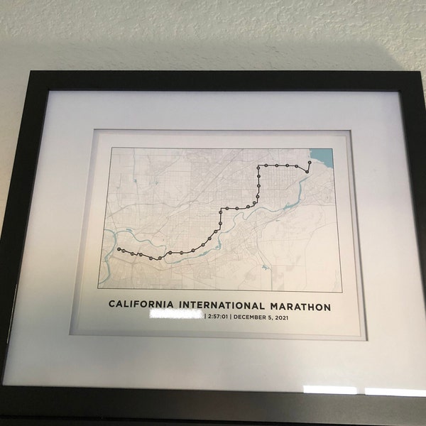 Dallas Marathon Course Map Personalized Dallas Marathon Route Map ...