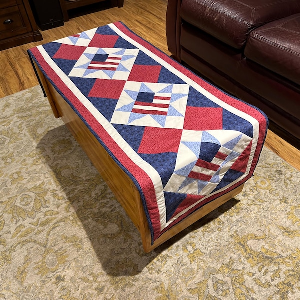Land of Liberty Table Runner Quilt Kit Fabric Pattern Binding Backing ...