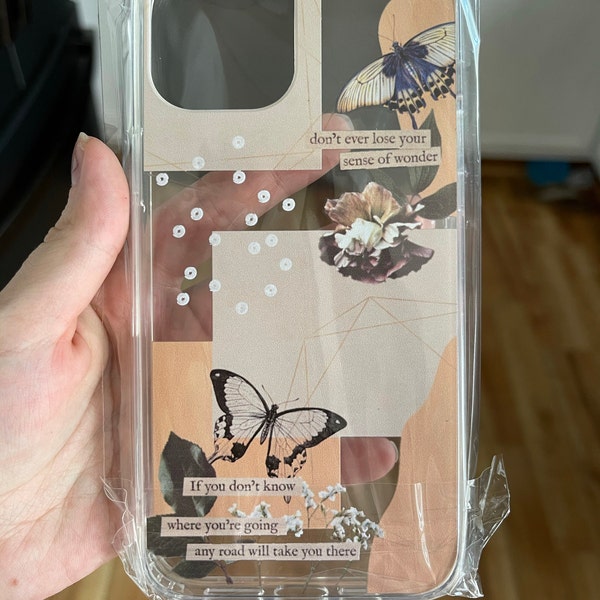 Aesthetic Scrap Collage Clear Cases for iPhone 17 16e 15 Pro 14 Plus 13 ...