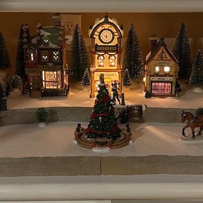 Christmas Village Display Mountain Backdrop for Lemax, Dept 56 ...
