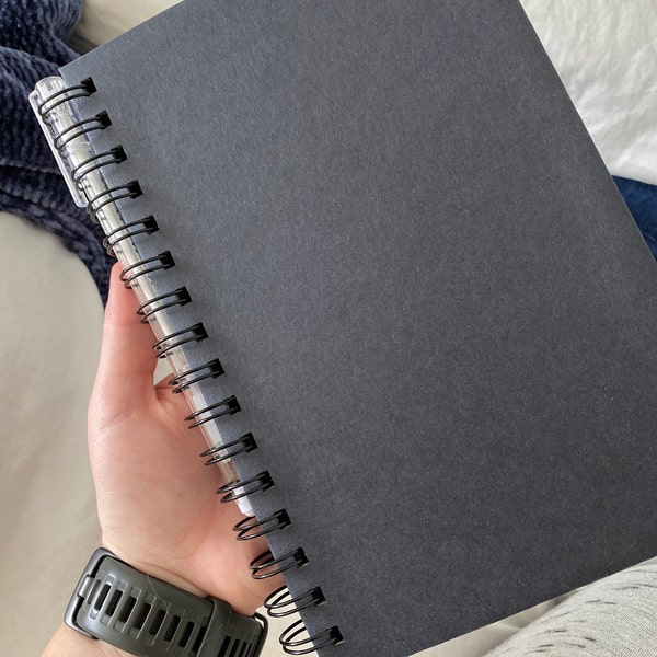 Blackout Journal - Black Paper Journal - Etsy
