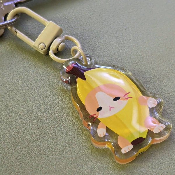 Silly Cute Internet Meme Cats 1.5 Inch Epoxy Acrylic Charm | Banana Cat ...