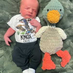 Mallard Duck Snuggler Lovey, Duck Nursery Decor, Baby Snuggle Animal ...