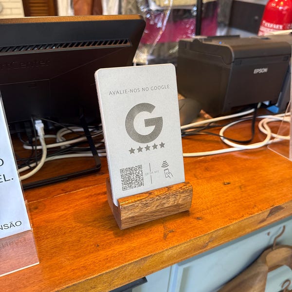 Google Review NFC Stand With QR Code, Google Reviews Display, Table ...