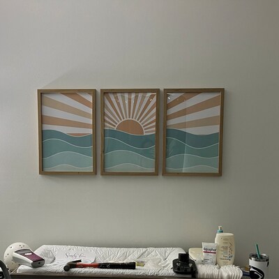 Nautical Decor Nursery Wall Art Kids Room Abstract Beach Wall - Etsy