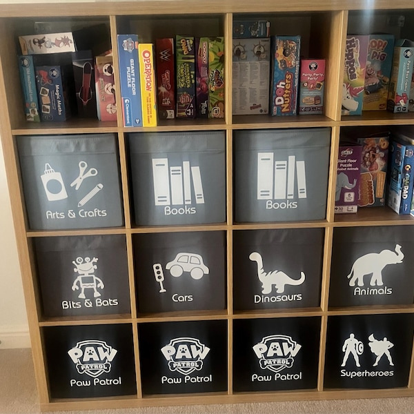 Toy Storage Decals | Toy Box Labels | Self-adhesive Personalised Decals ...