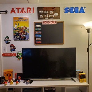 Huge 19 Atari Video Game Logo Sign man Cave, Game Room, Wall Art, Decor ...