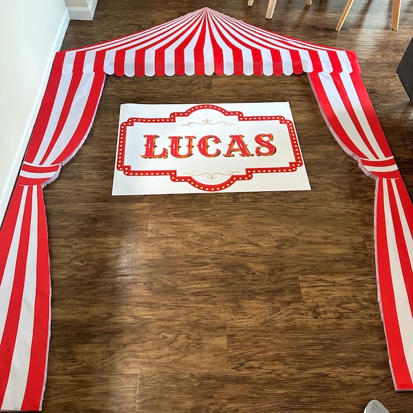 Circus Tent, Circus Custom Text, Circus Birthday Party, Carnival ...