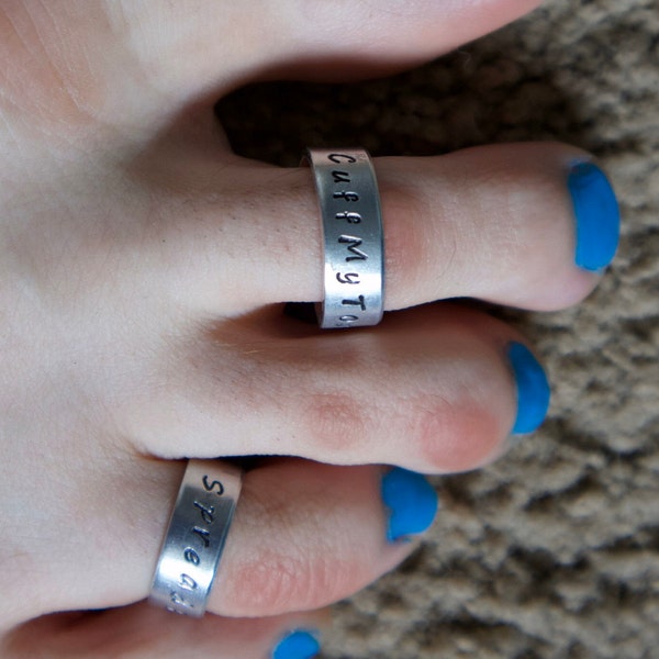 Personalized Custom Adjustable Toe Ring - Foot Jewelry - Body Jewelry ...