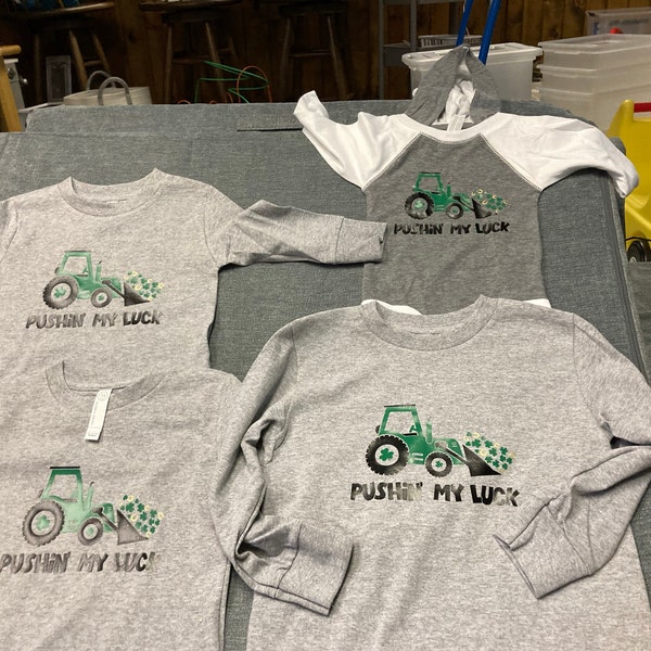 Pushin My Luck Svg, Cute Boy St Patrick Day Svg for Cricut, St Paddys ...