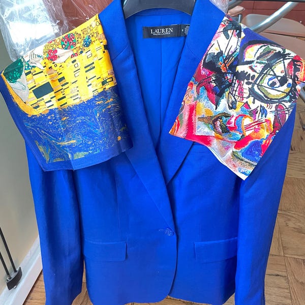 Van Gogh Starry Night Pocket Square - Charmeuse Silk Handkerchief - Etsy