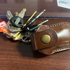 Horizontal Leather Sheath for Buck 110 Folding Hunter Knife / Buck 112 ...