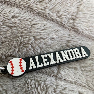 Baseball Personalized Keychain / Keyring / Bag Tag / Name Tag 3D ...