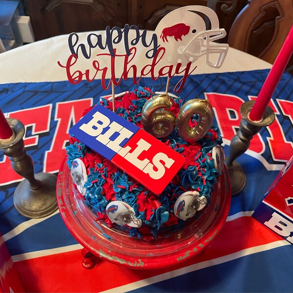 Happy Birthday Bills Cake Topper - Etsy