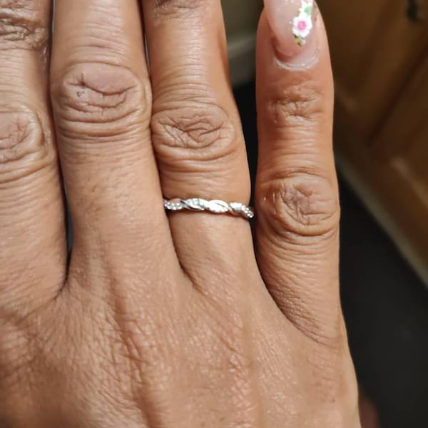 Sterling Silver Women's Ring ~ Diamond Band ~ Promise Ring ~ CZ ~ Cubic ...