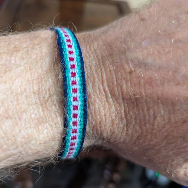 Navy Blue Boho Woven Bracelet, Handcrafted Bracelet, Textile, Hippie ...