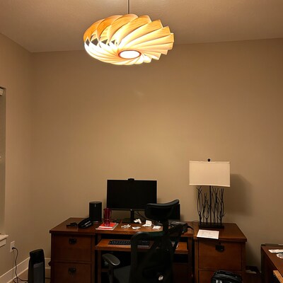 L09B 60-70 Handmade Wood Pendant Lamp, Birch Veneer. Ceiling Design ...