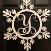 Snowflake Monogram- Holiday Wooden Monogram Letters - Interlocking ...