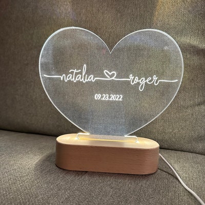 Long Distance Custom Light Personalized Valentines Gift Light up Sign ...