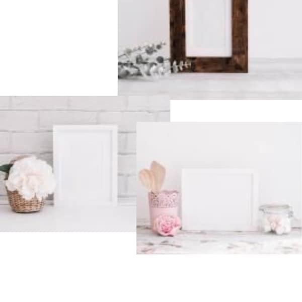 50 Frame Mockups Frame Mock up Bundle Modern Mock up Photograph Styled ...