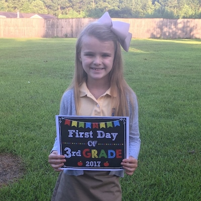First Day of Third Grade Sign Instant Download Print Yourself, First ...
