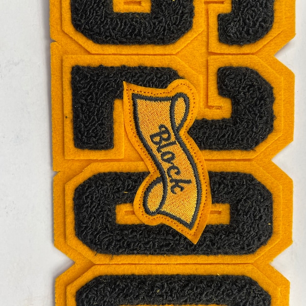 3" Chenille Varsity Letterman "class Of" Number - Etsy