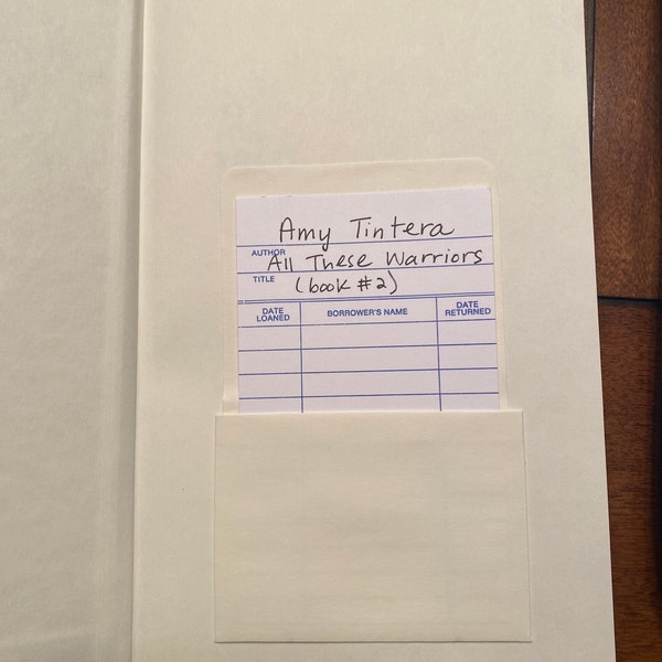 100 Library Card Pockets With Peel and Stick Backs AND 100 Library ...