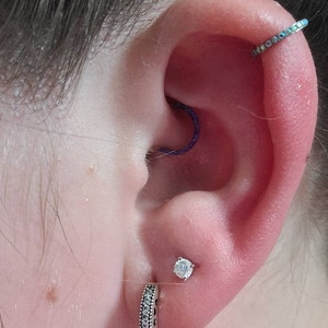 Seamless Opal Septum Clicker Ring / Nose Hoop Ring / Daith Earring ...