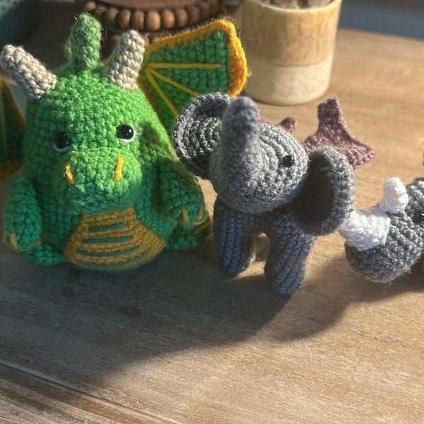 Dragon Amigurumi Pattern, Car Accessories Dragon, Rear View Mirror ...