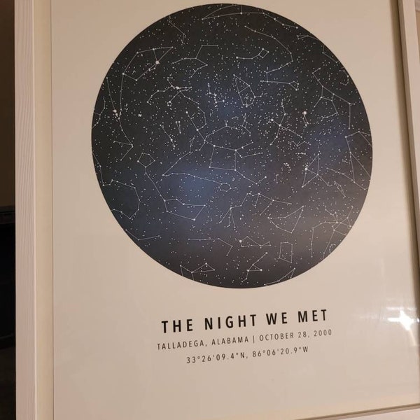 Custom Star Map, Constellation Chart, Map of the Night Sky, Custom Star ...