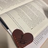 Personalized Premium Leather Heart Bookmark,custom Bookmark, Leather ...