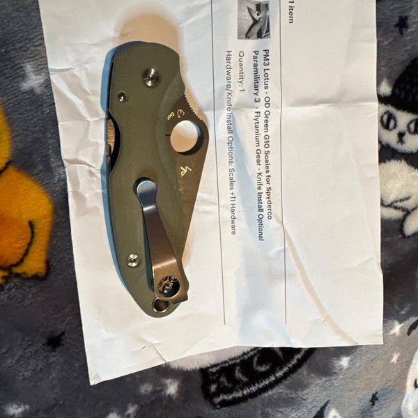 MINI Bugout Crossfade Micarta Scales Natural Linen Flytanium Gear Knife ...