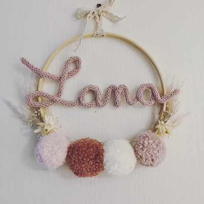 Guirlande fanion vert sauge Camel et écru pour chambre bébé enfant ...