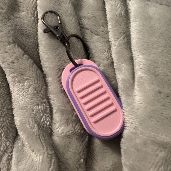 Fidget Holder Keychain - 3D Printed Slider Carrier for the Pill and ...