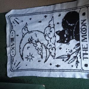 The Moon Tarot Card SC Crochet Pattern, Tapestry Crochet Pattern ...