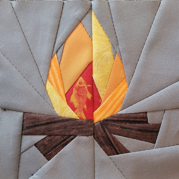Campfire Foundation Paper Pieced Quilt Block Pattern - Etsy