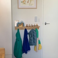 Wall Coat Rack With Shelf Kids Nursery Shelf Peg Rail Peg - Etsy Australia