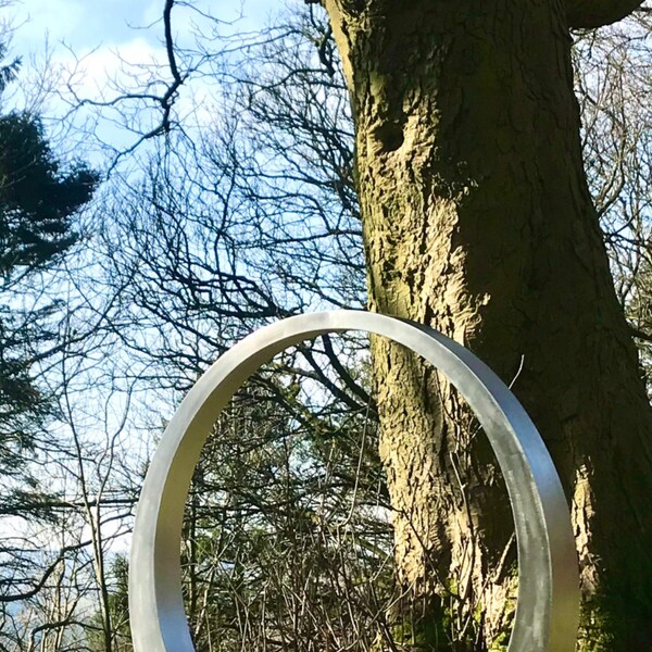 Corten Steel Moon Gate: Garden Art, Metal Sculpture - Etsy UK
