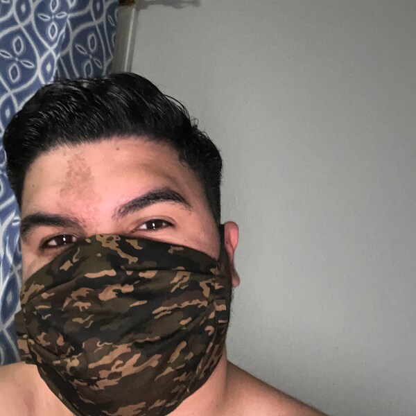 Camo Camouflage Prints Handmade DUAL LAYER Cotton Pleated Face Mask ...