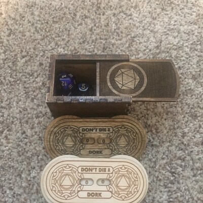 Dice Box, Finished, Black Acrylic Lid - Etsy